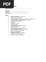 Template Supervision Record Sheet | PDF