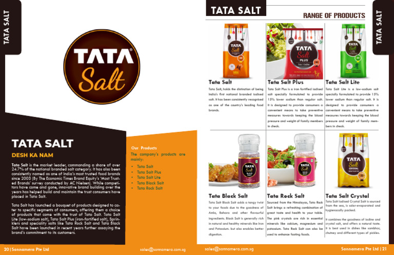 SM Tata Salt Catalogue | PDF | Salt | Sodium Chloride