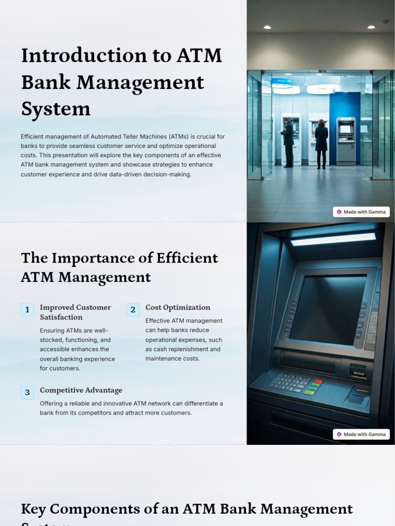 ATM Management for Enhanced Banking Efficiency | PDF | Computer ...