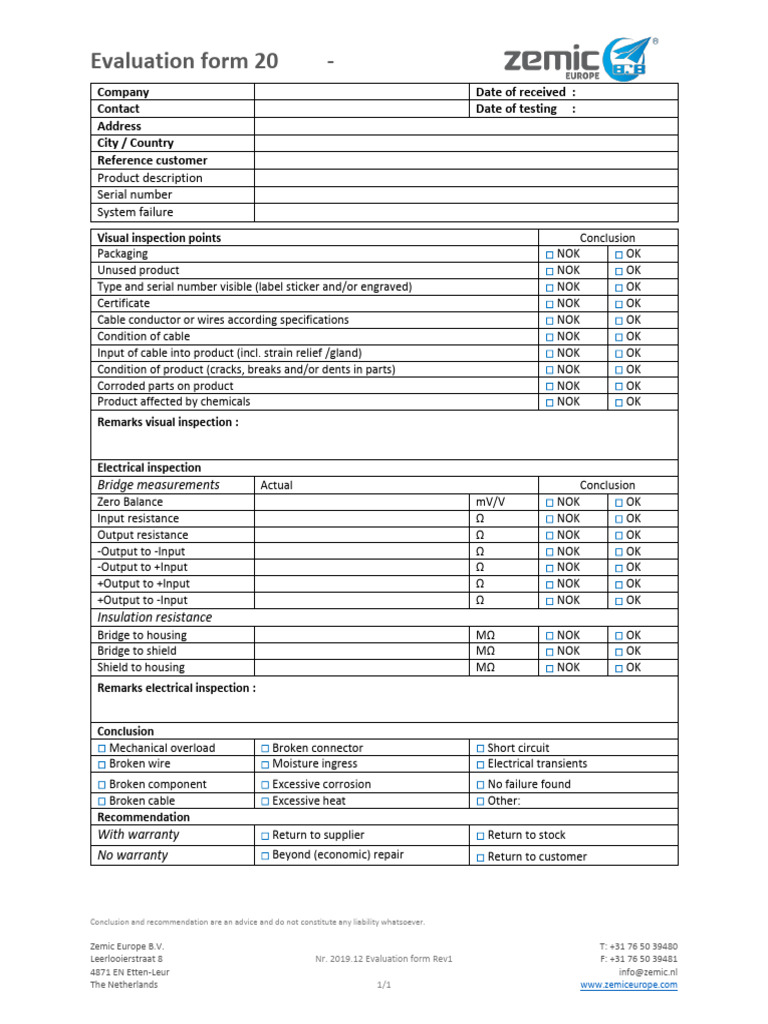 Product Evaluation and Inspection Form | PDF | Electrical Connector ...