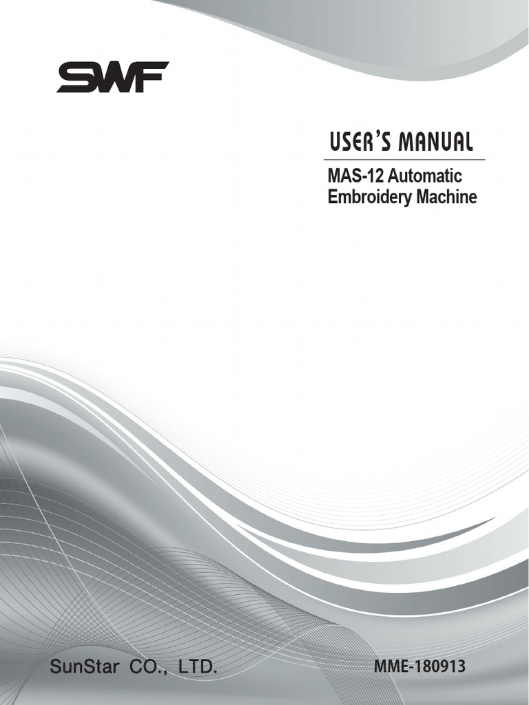 SWF MAS 12 Instruction Manual | PDF | Yarn | Screw