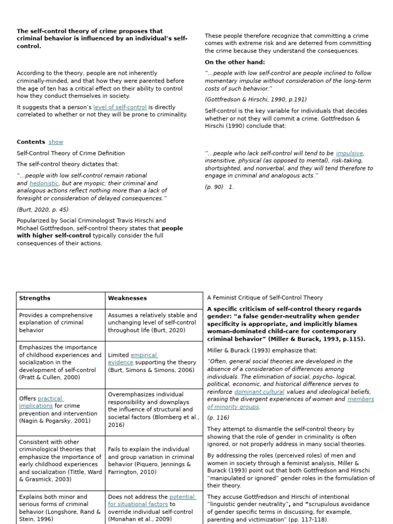 The self | PDF | Self Control | Self-Management