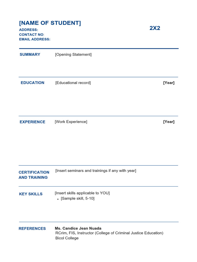 Resume Sample (1) | PDF
