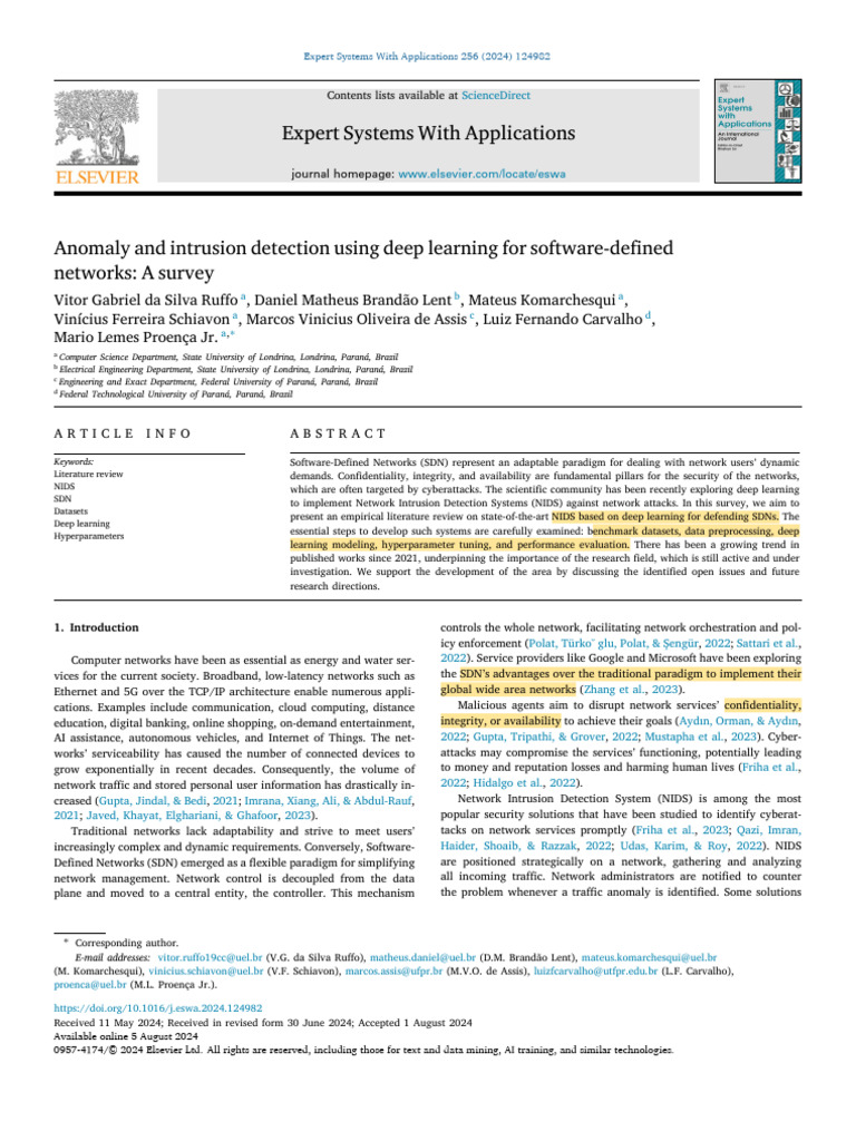 Highlighted Anomaly and intrusion detection using deep learning for ... Highlighted Anomaly and intrusion detection using deep learning for ...