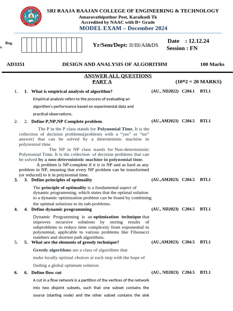 MODEL-AD3351-QP-key | PDF | Theoretical Computer Science | Mathematical ...