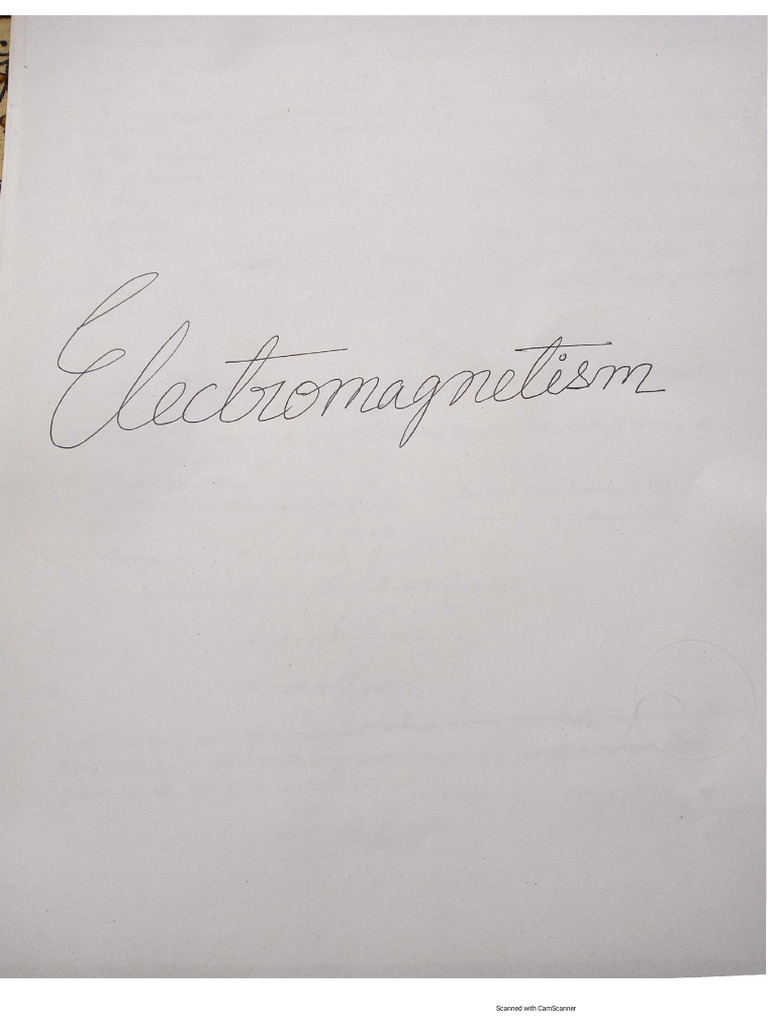 Electromagnetism | PDF