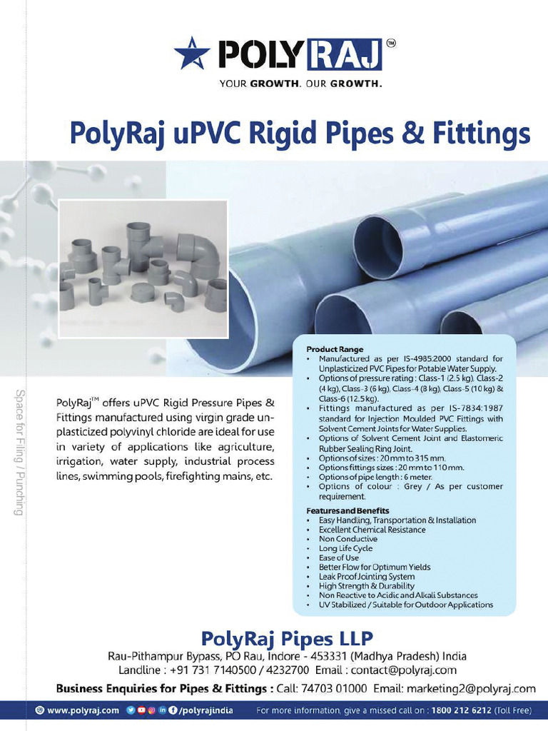 uPVC Rigid Pipes | PDF