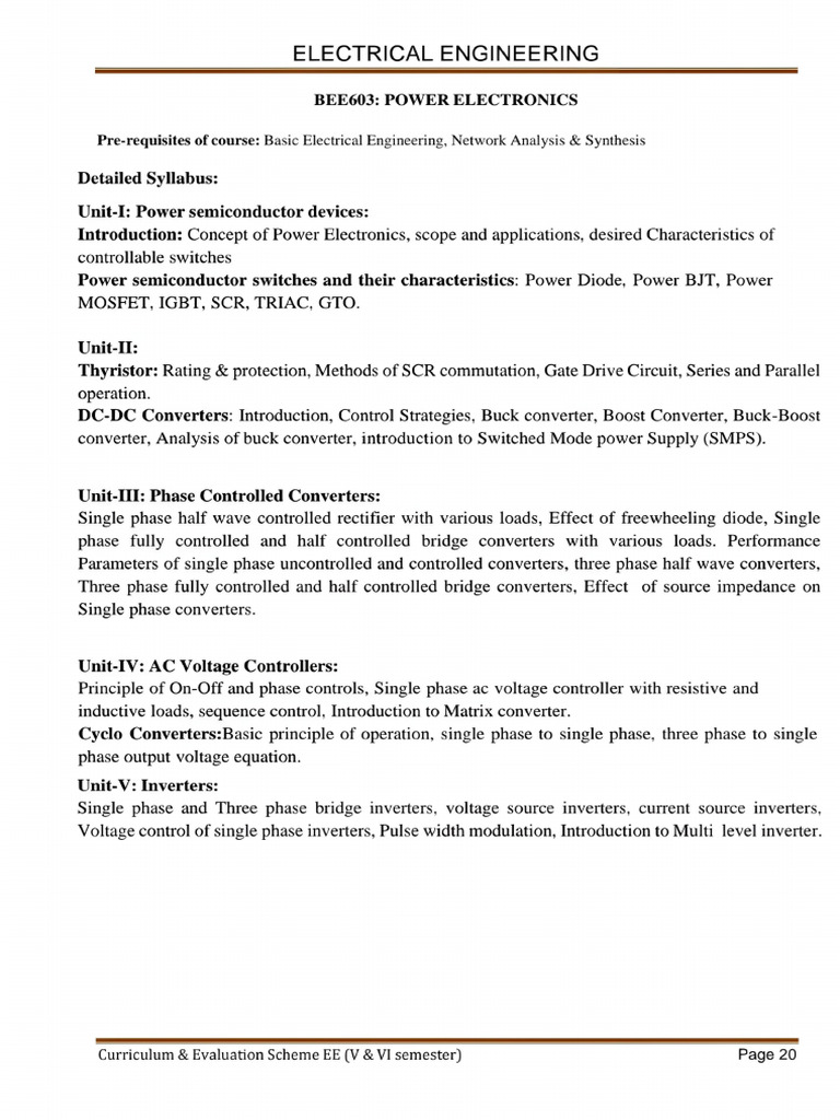 6th Sem Syllabus | PDF