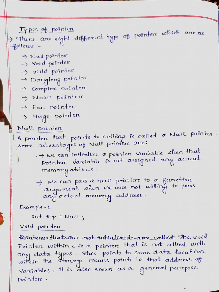 Types of Pointer | PDF