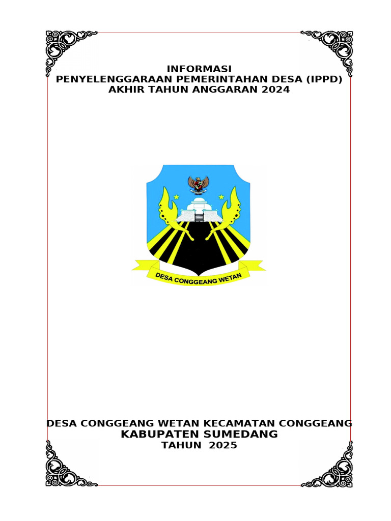 Ippd 2024 (Informasi Penyelenggaraan Pemerintahan Desa) | PDF