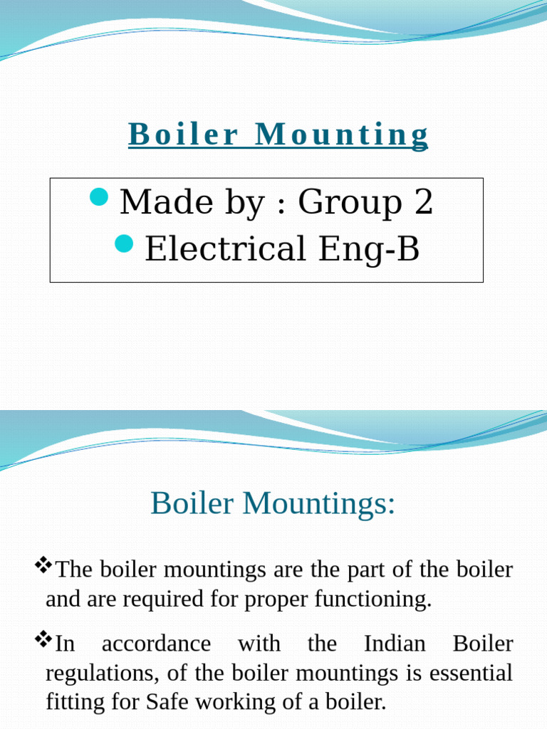 Mountings of Boilers | PDF | Boiler | Water