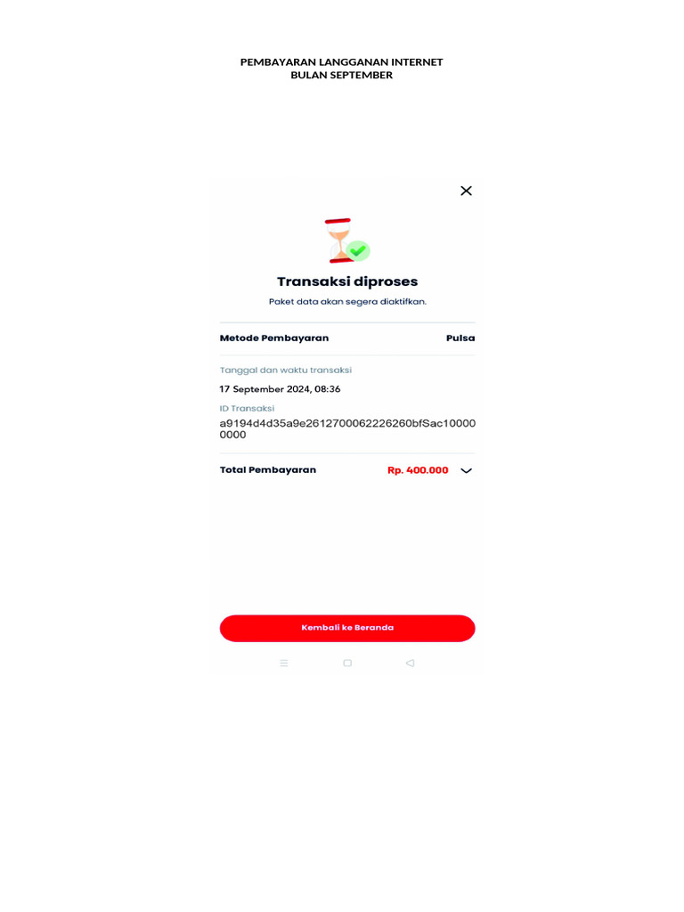 Pembayaran Langganan Internet 2023 | PDF