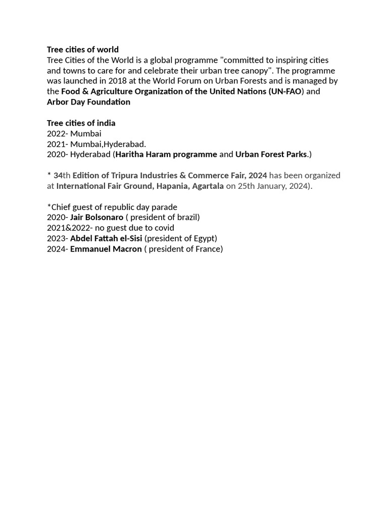 Tree Cities Program Overview and Updates | PDF