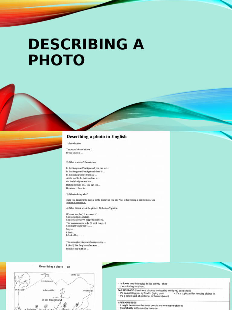 Describing A Photo | PDF