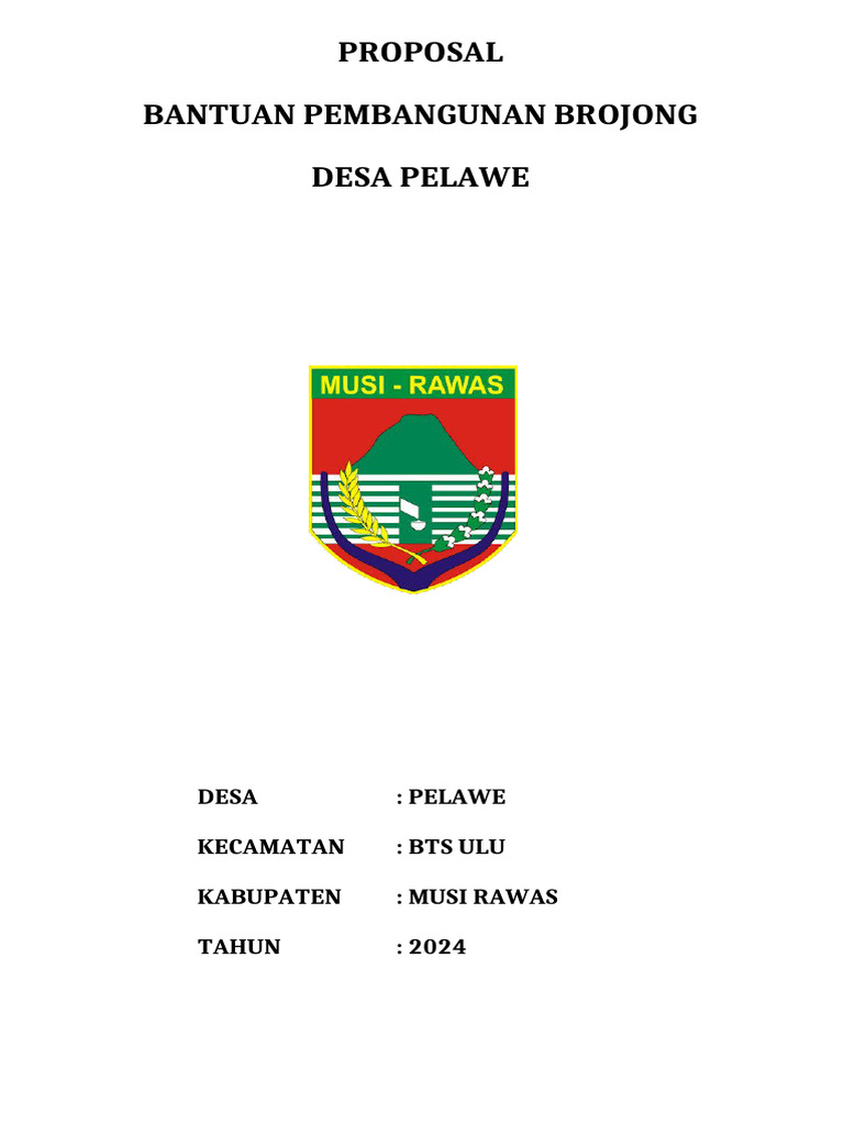 Proposal Pembangunan BROJONG JEMBATAN DESA | PDF