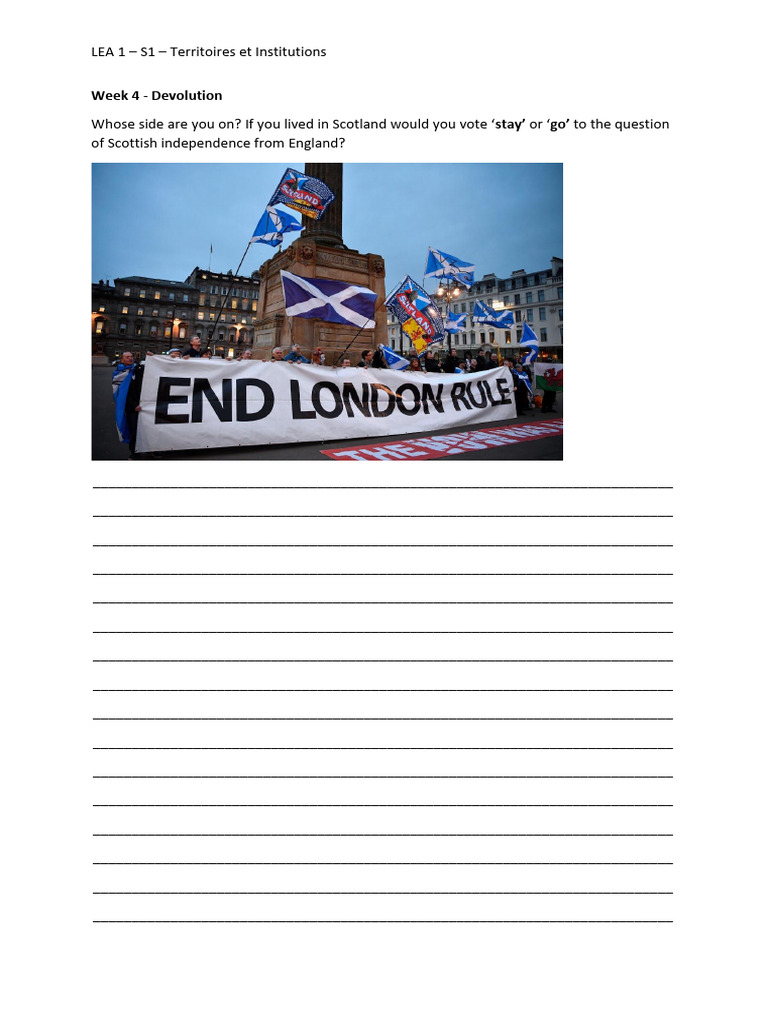 Week 4 - Devolution | PDF