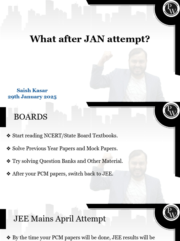 JEE Preparation Guide After JAN Attempt | PDF