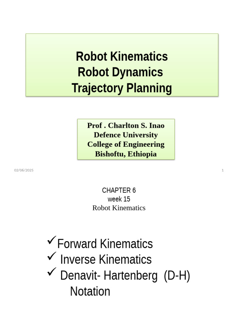 Robot Trajectory Planning | PDF | Mechanics | Physics