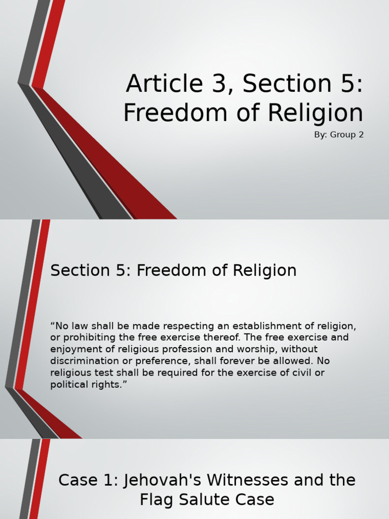 Freedom of Religion: Key Cases & Impact | PDF