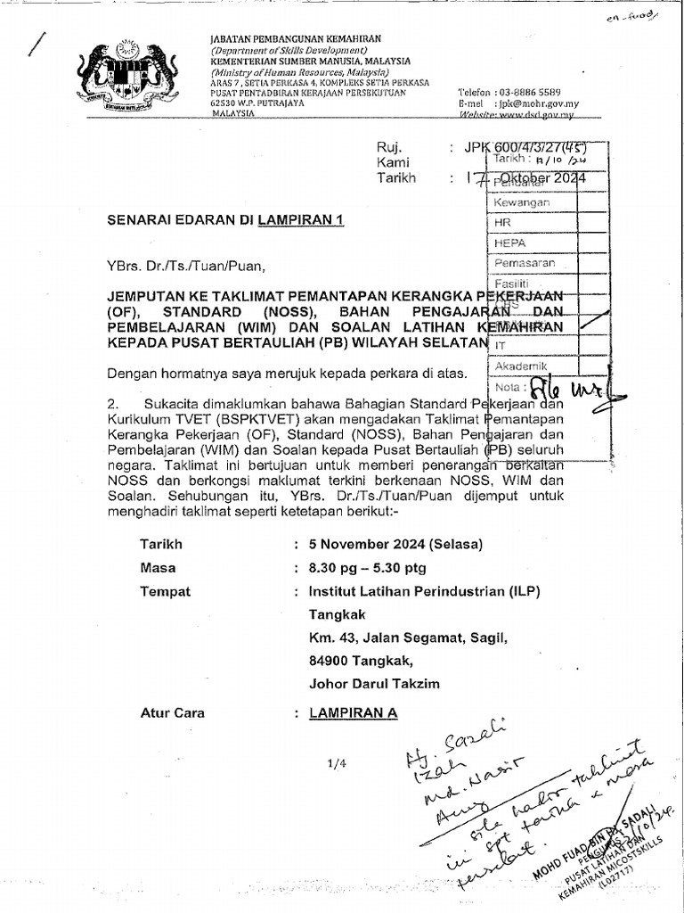 Taklimat JPK - ILP Tangkak | PDF