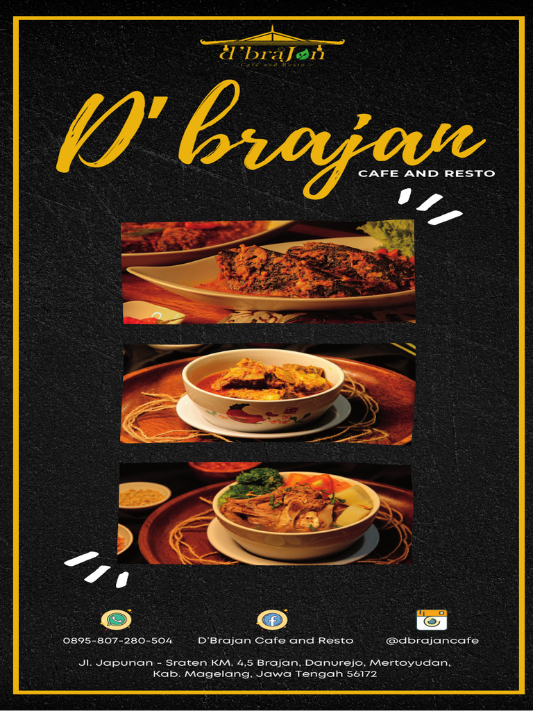 Regular Menu D'brajan Cafe & Resto | PDF | Asian Cuisine | Foods