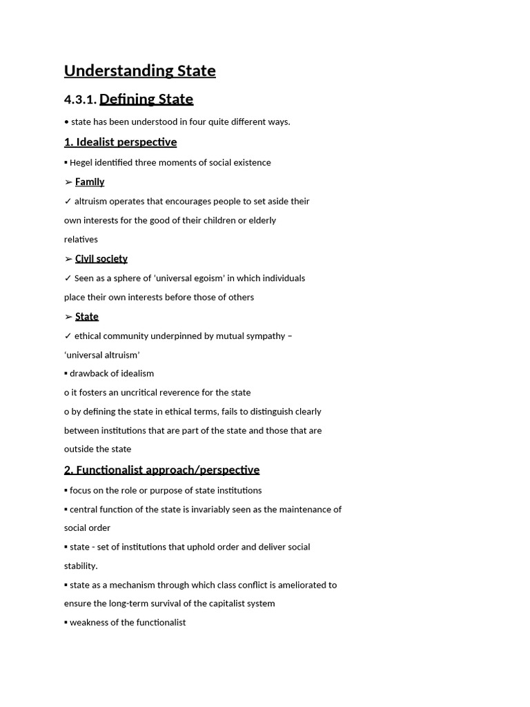 Understanding State | PDF | Sovereignty | Political Science