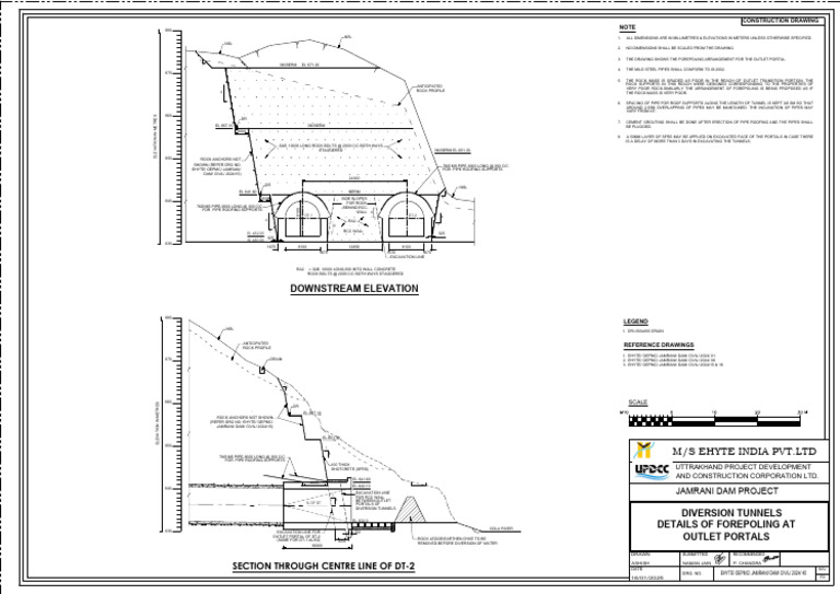 R0 FOREPOLES-15 - DIVERSION TUNNELS DETAILS OF EXIT CHANNEL SHEET 1 OF ...