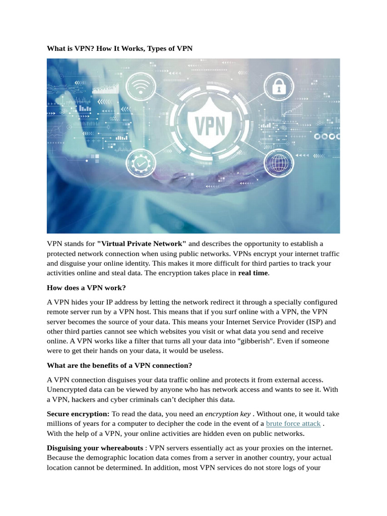 What is VPN | PDF | Virtual Private Network | Computer Network