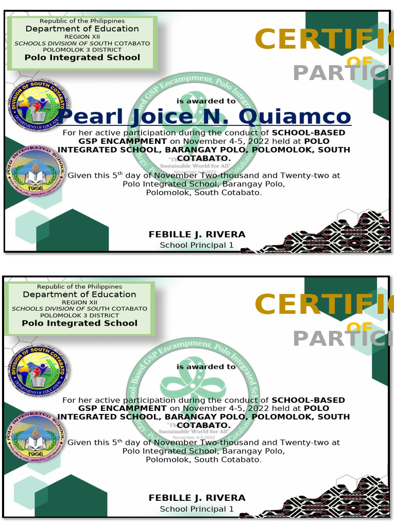 Certificate Fo Gsp | PDF
