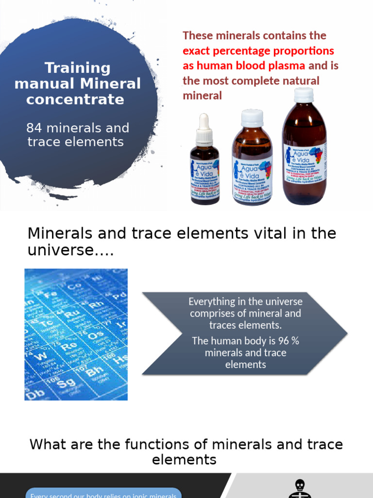 05 - Training Manual Mineral Concentrate | PDF | Water | Blood