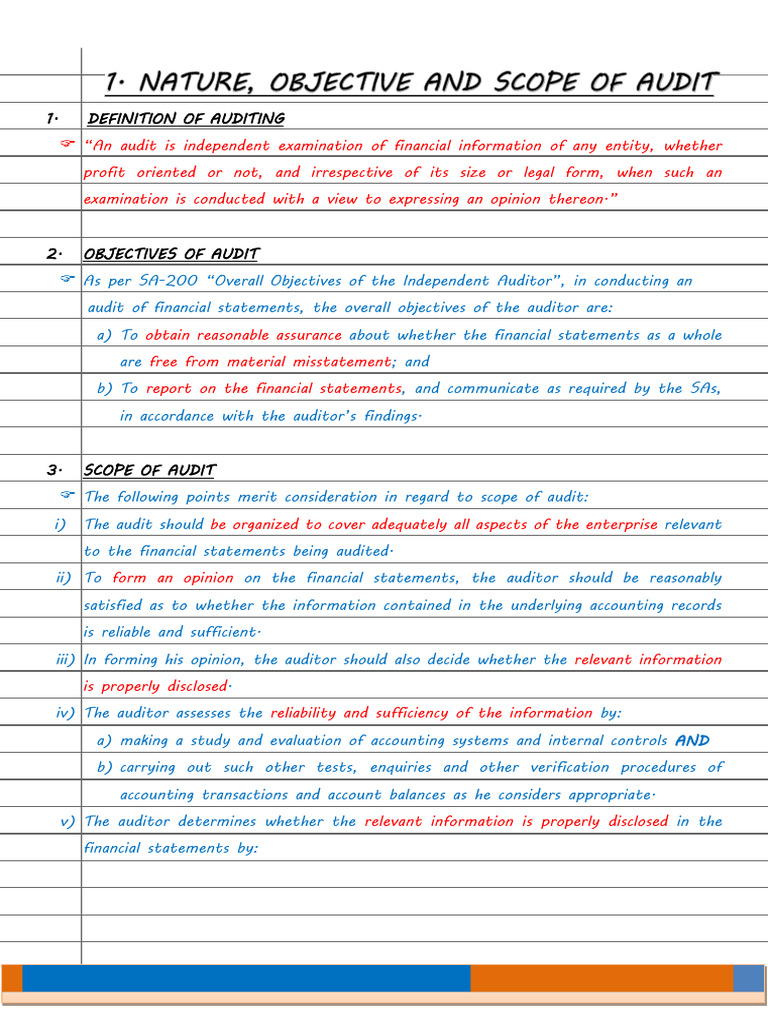 Understanding Audit Scope and Objectives | PDF | Audit | Financial Audit