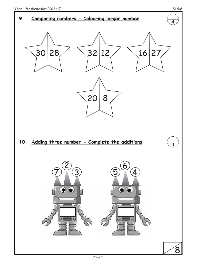 Year 1 Maths Paper 2 | PDF