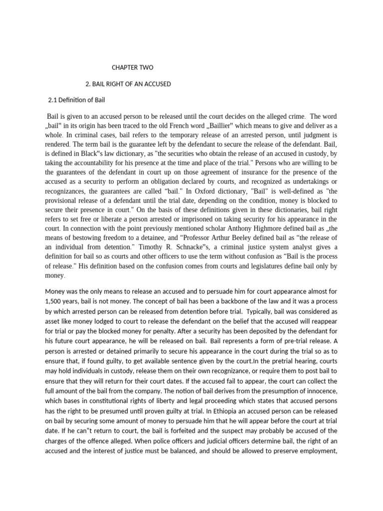 bail chapter two | PDF | Bail | Arrest