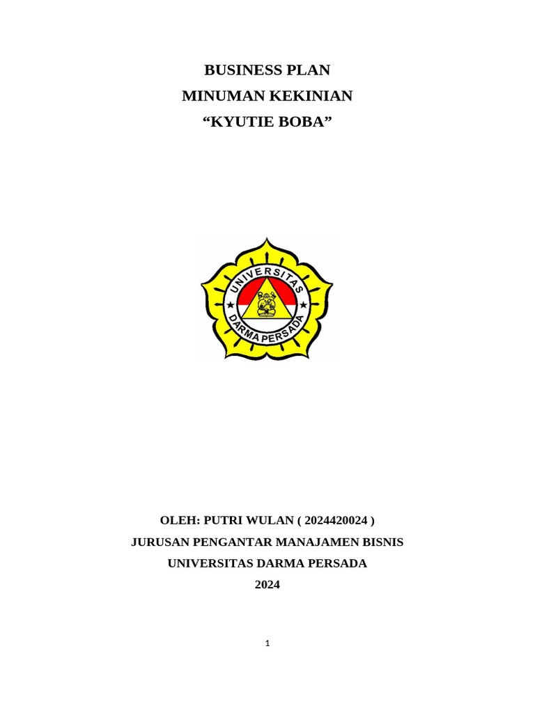 Proposal Bisnis Putri Wulan | PDF