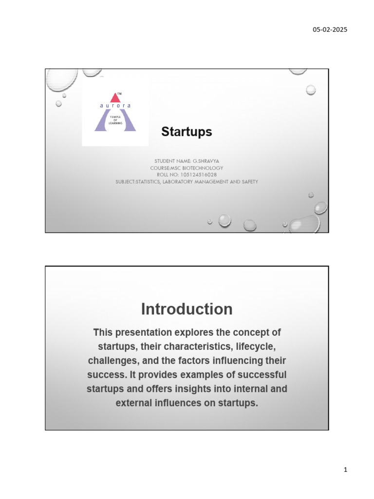 Startup Ppt | PDF | Startup Company | Small Business & Entrepreneurs