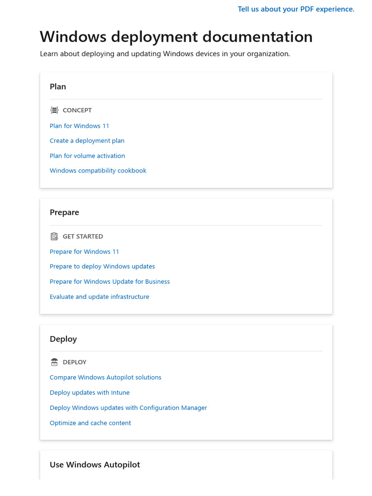 Windows Deployment Scenarios Guide | PDF | Microsoft Windows | Windows 10
