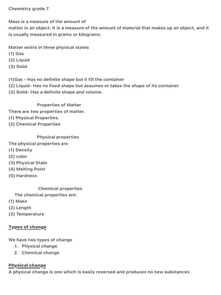 Chemistry Grade 10 | PDF | Periodic Table | Chemical Reactions