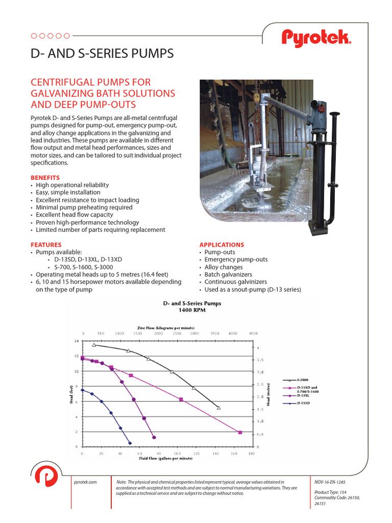 1285 D and S Series Pumps EN | PDF | Pump | Energy Technology