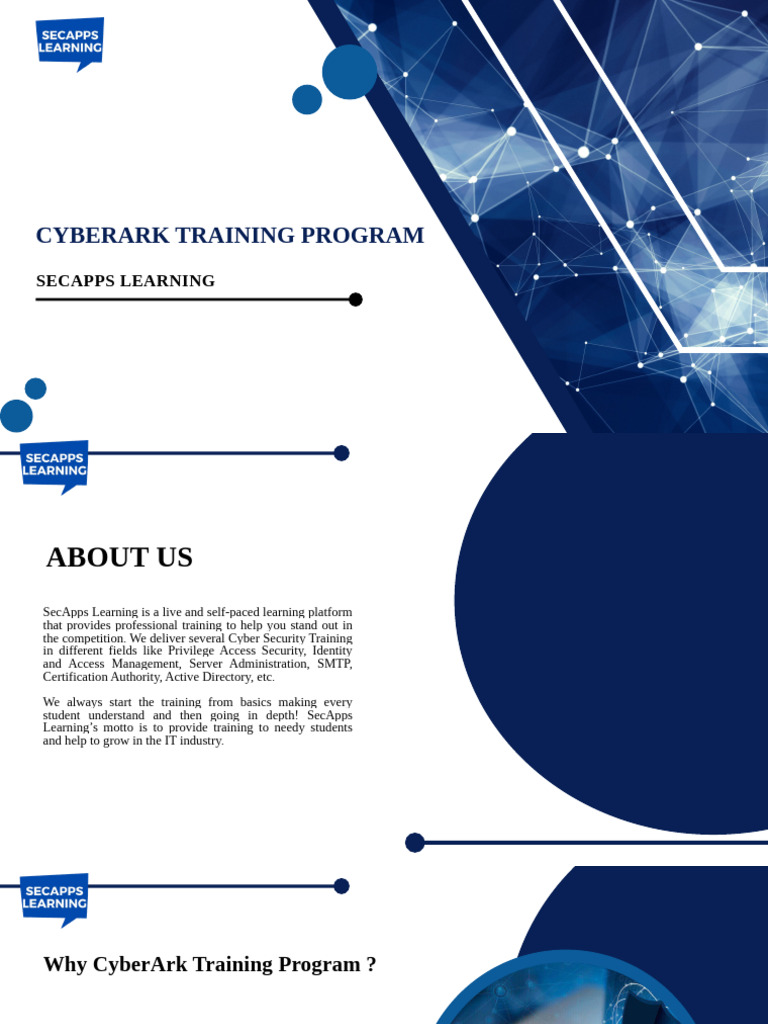 Cyberark Training Program: Secapps Learning | PDF