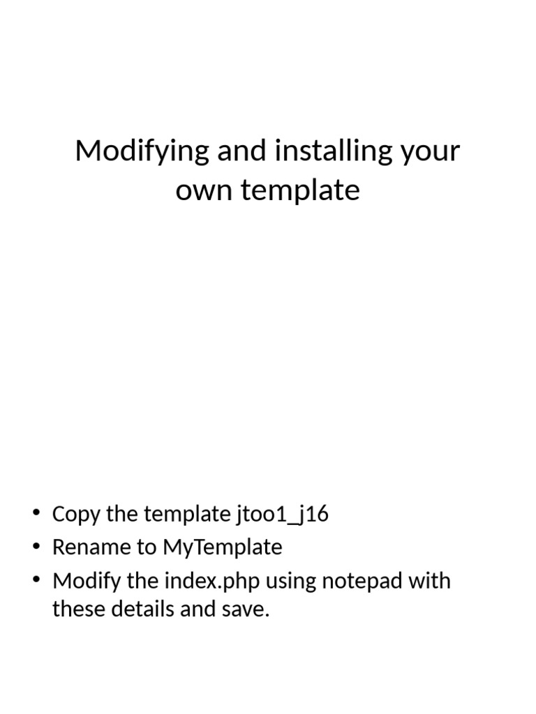 Lecture - 10 - Modifying and Installing Your Own Template | PDF | Php | Hypertext
