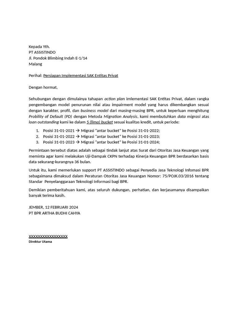 Surat ke Vendor | PDF