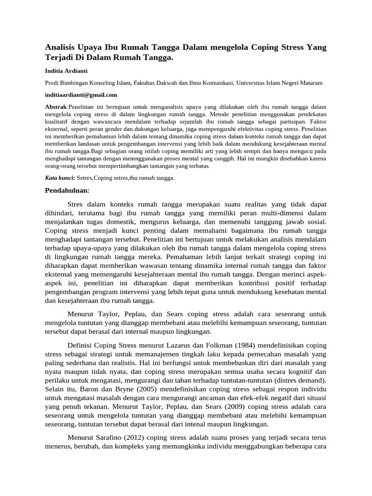 Artikel Kesehatan Mental Indi | PDF