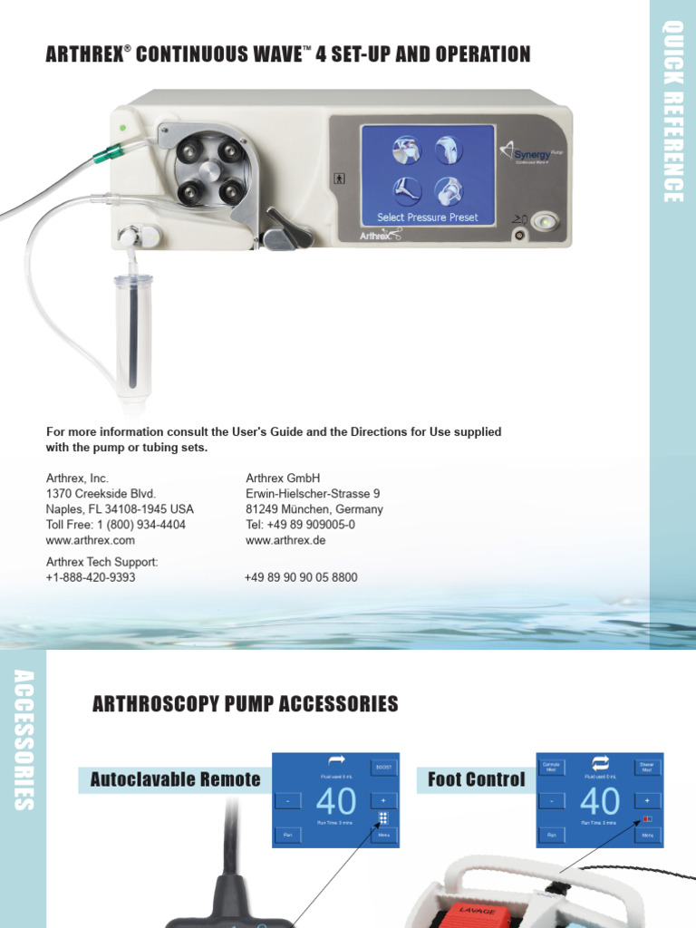 Máy Tưới Dịch ổ Khớp 1 Đường Arthrex Continuous Wave 4 Set Up and ...