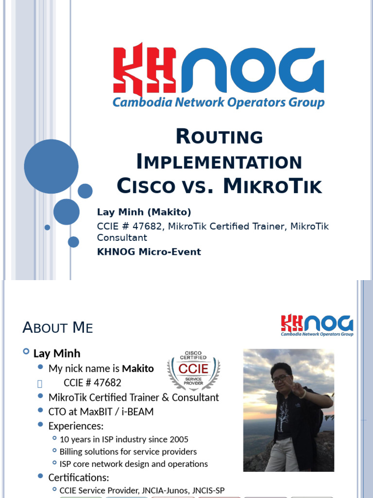 Cisco Vs Mikrotik Routing | PDF | Networking | Multiprotocol Label ...