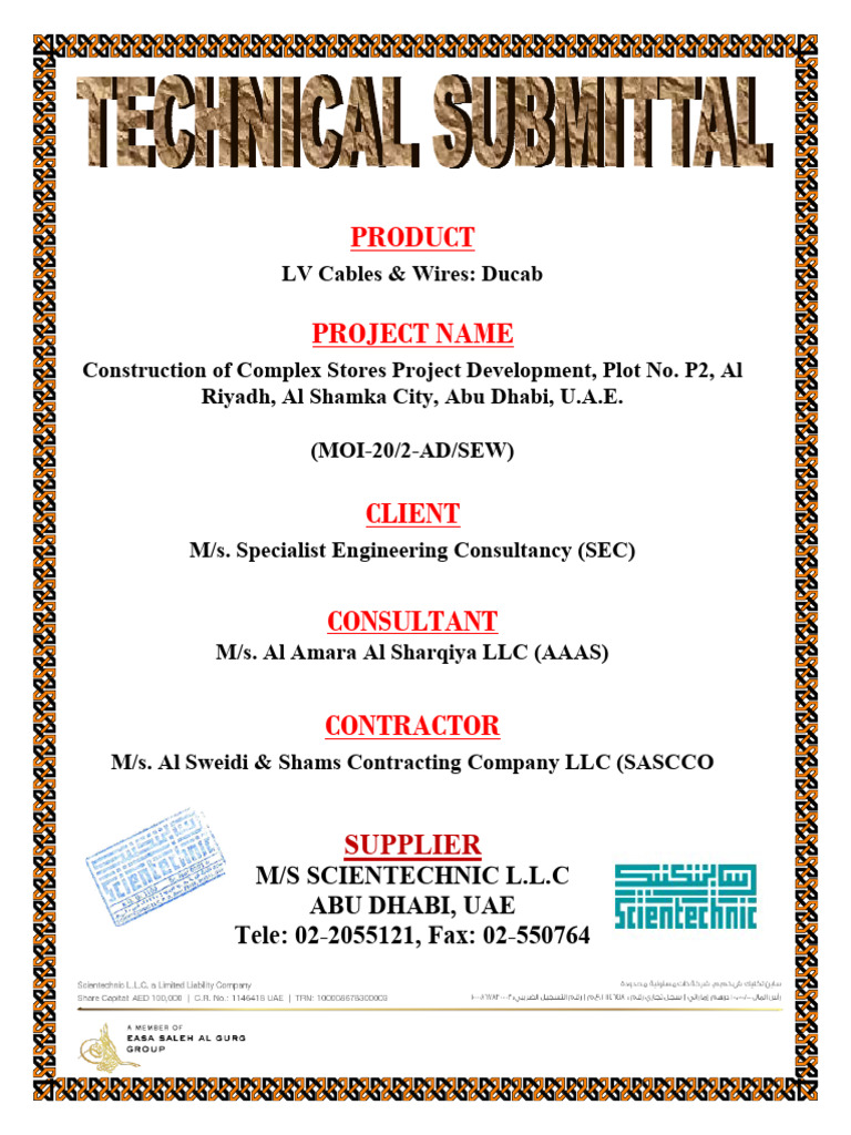Ducab LV Cables & Project Details | PDF | Electrical Wiring | Insulator ...
