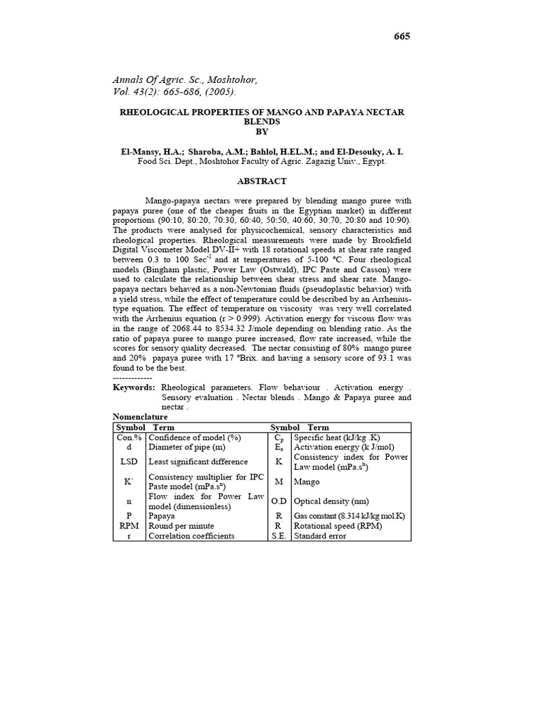 Ahmed Ibrahim El-Desouky Abd El-Hameid Hassan - Rheological Properties ...