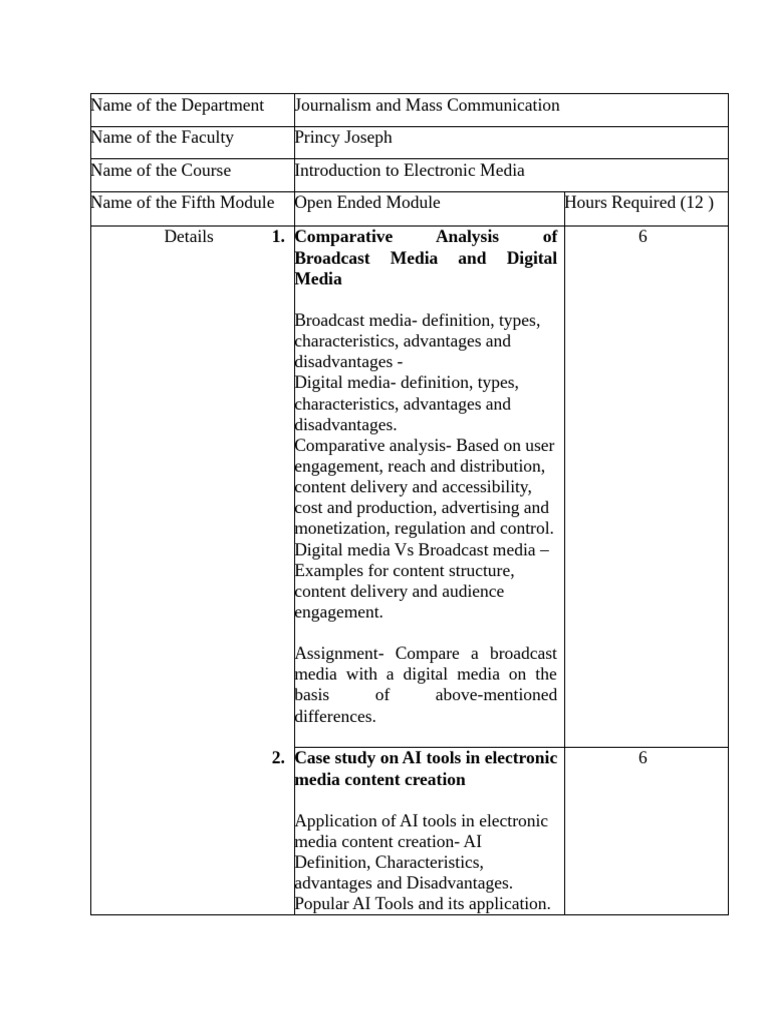 Comparative Analysis of Media Types | PDF | Artificial Intelligence ...