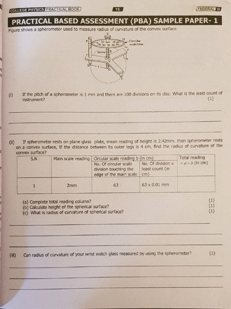 Physics Pract Samp 2 | PDF