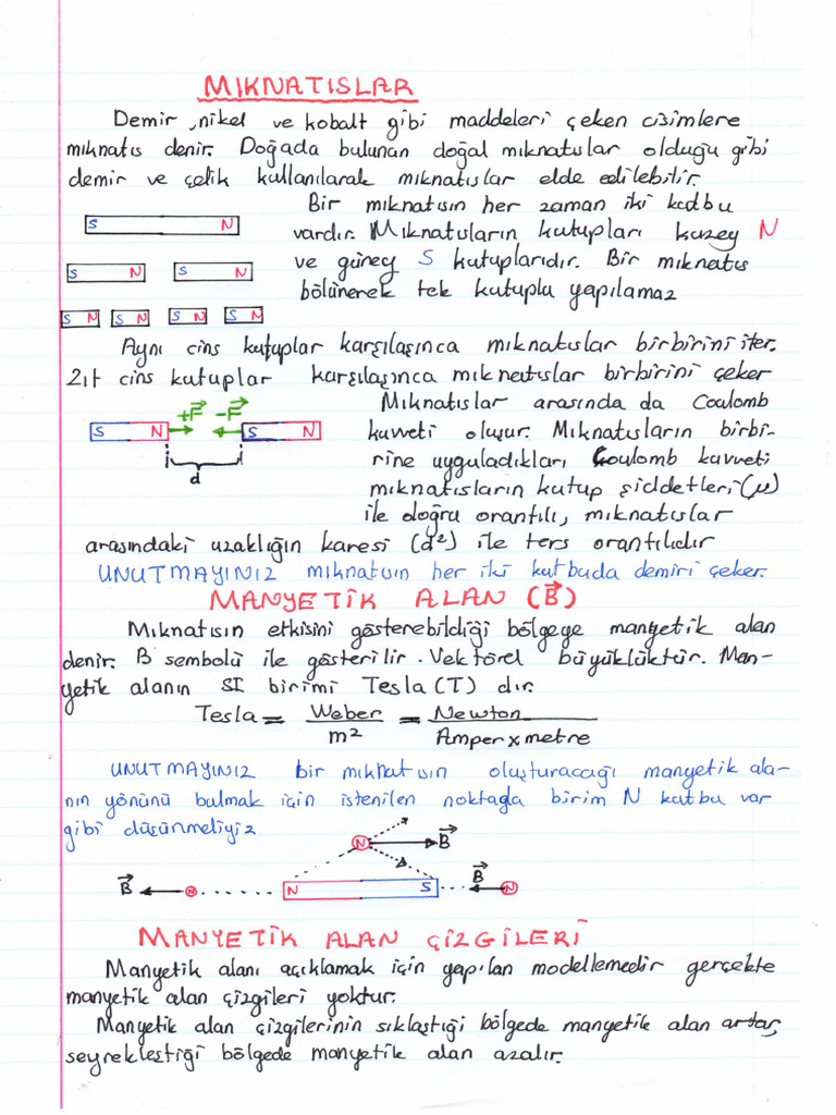 Mıknatıs MANYETİK ALAN | PDF