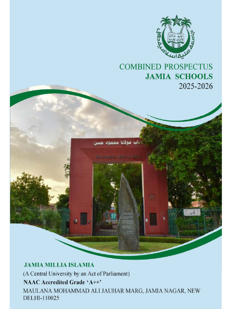 Jamia Schools Combined Prospectus 2025-26 | PDF